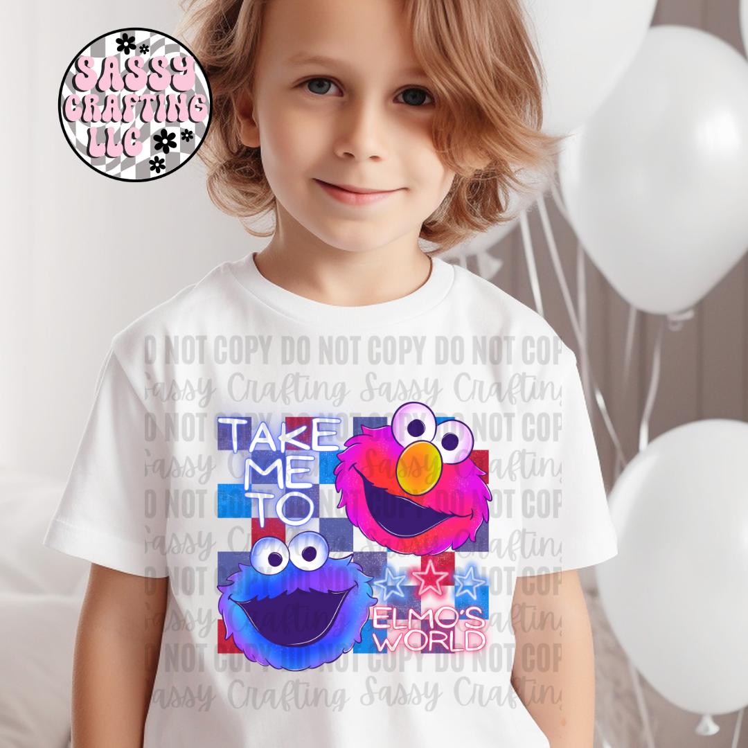 Take me to Elmo's World | Sassy Crafting