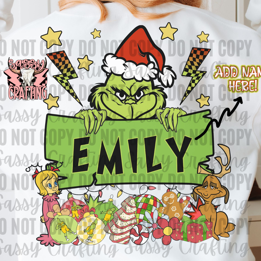 Grinch - customize with your name | Sassy Crafting